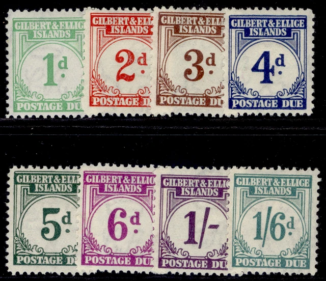 GILBERT AND ELLICE ISLANDS GVI SG D1-D8, 1940 set spese, M NUOVO DI ...