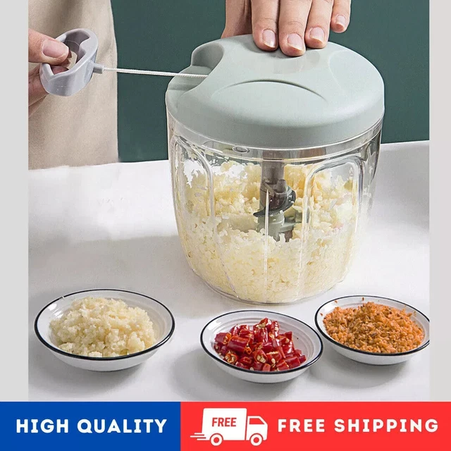 PULL CORD PULLING Food Chopper Manual Vegetable Slicer Hand Blender UK ...