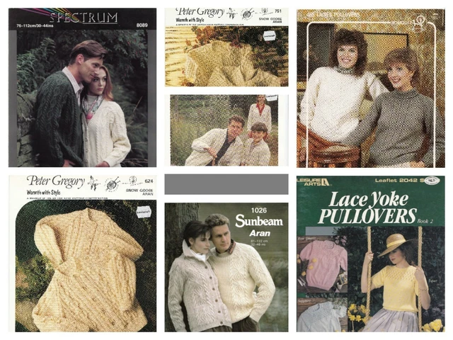 VINTAGE KNITTING PATTERNS. Cable Patterns. Adult and Children . $0.99 ...
