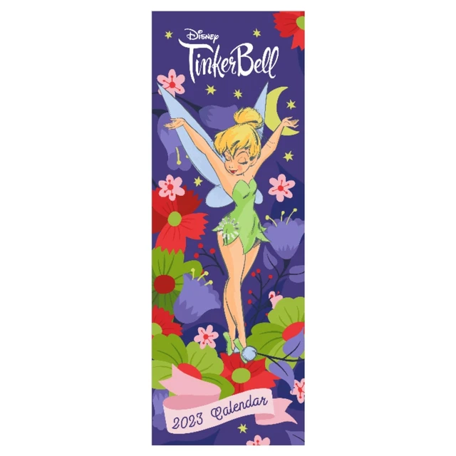 DISNEY TINKERBELL 2023 Calendar Month To View Official Slim Wall ...