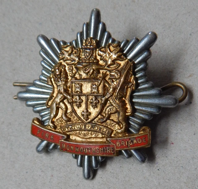 OBSOLETE BRITISH MONMOUTHSHIRE Fire Brigade Cap Badge HF £16.32 ...