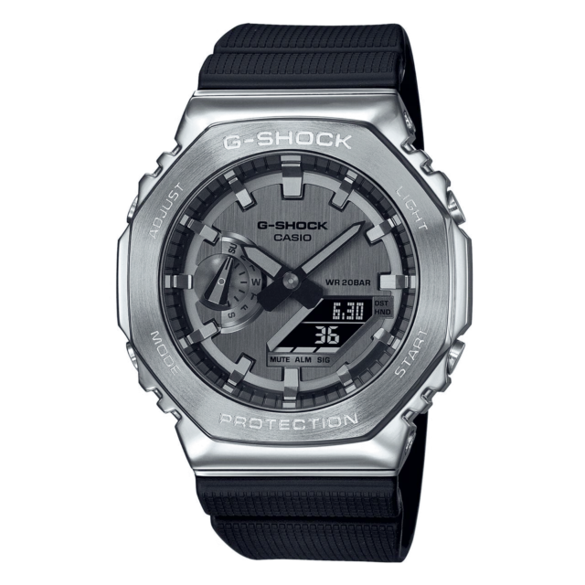 CASIO G SHOCK GM-2100-1AER 44.4 mm Silver Mineral Crystal Case with ...