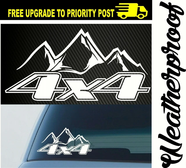 4X4 MOUNTAIN CAR STICKER Decal 4wd Mud Adventure 4WD 200mm $7.89 ...