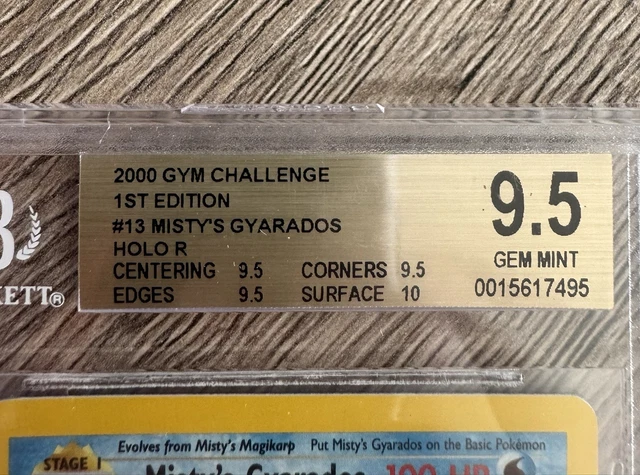 MISTY’S GYARADOS 1ST Edition Holo BGS 9.5 (3x9.5 / 1x10) Gym Heroes ...