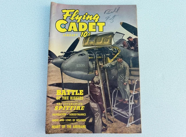 1944 FLYING CADET Comic Lockheed P-38 Lightning Cover Vol 2 No 1 WWII ...