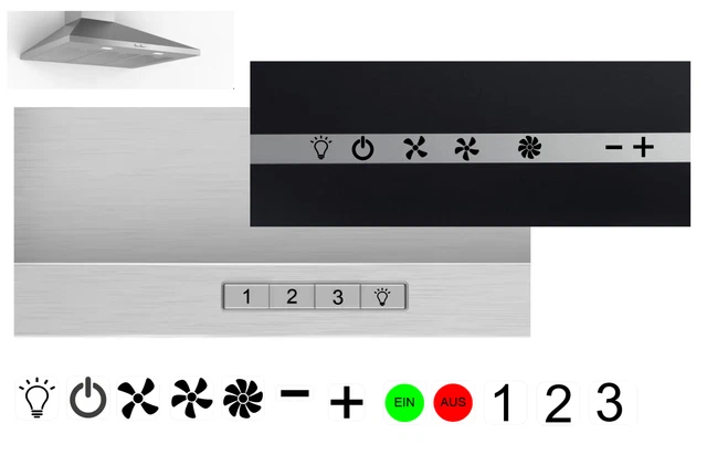 EXTRACTOR SWITCH SYMBOLS switch sticker haze hood symbols Rt97/2 £6.46 ...