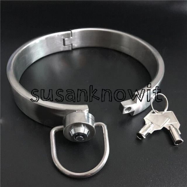 HEAVY DUTY STAINLESS Steel Neck Collar Binding Restraint Choker with ...