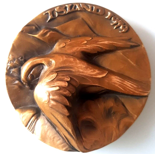 KUNST MEDAILLE &DANMARKS Medaljen 1979" von Jens Rosing " Der Gerfalke ...