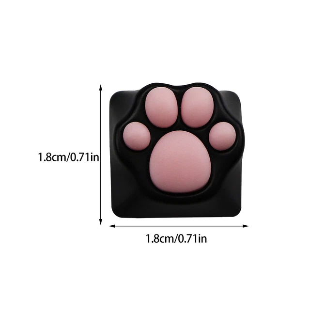 KAWAII MECHANICAL KEYBOARD Key Cap Cat Paw DIY Soft Cute Durable ...