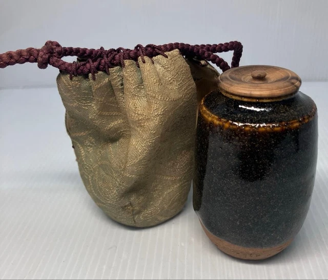 JAPANESE TEA CEREMONY Tea Caddy Countainer Vintage Seto Ware $378.52 ...