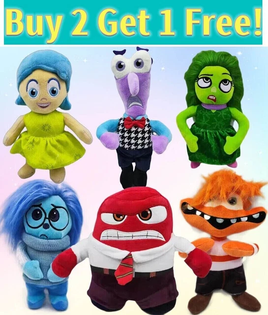 INSIDE OUT 2 Anger/Sadness/Fear/Joy Character Soft Stuffed Plush Toys ...