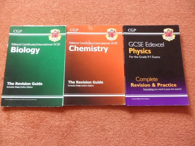 GCSE EDEXCEL PHYSICS/ Chemistry/Biology Revision Guides x 3 EUR 3,47 ...