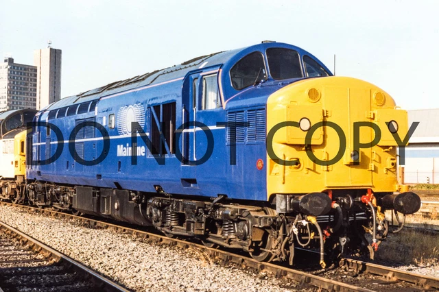UK DIESEL TRAIN Railway Photograph Of Class 37 37055 Loco. Rm37-199 £1. ...