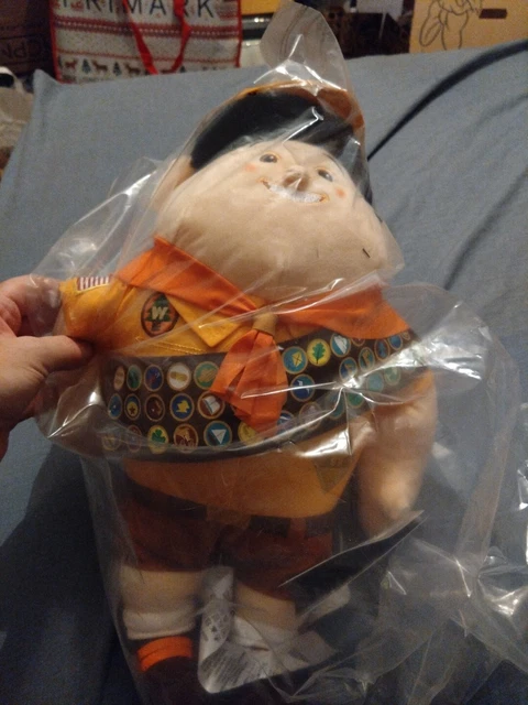 DISNEY PIXAR 10TH Anniversary Up Disney Store Russell Boy Scout Stuffed ...