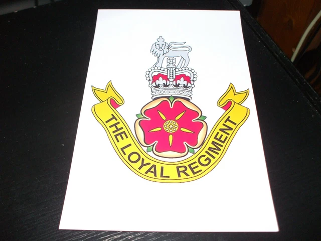 THE LOYAL REGIMENT Crest 7X5 Inch Approx Crest Sticker £2.50 - PicClick UK
