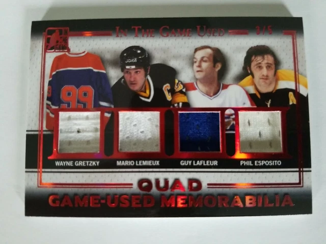WAYNE GRETZKY,MARIO LEMIEUX,GUY Lafleur,Phil Esposito leaf quad ...