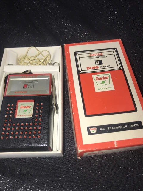 VTG SINCLAIR DINO Supreme Six Transistor Radio In Box Super Clean $89. ...