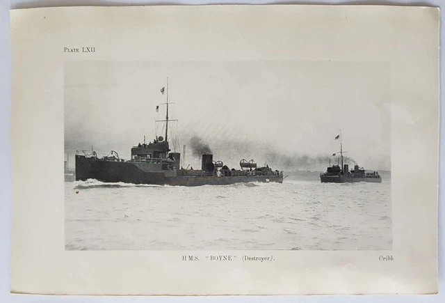 CRIBB 1. WELTKRIEG Kriegsschiff 1915 Fotodruck Zerstörer HMS Welland ...