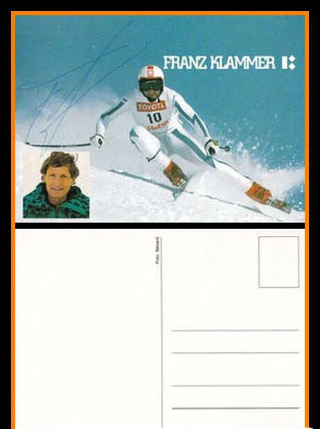 AUTÓGRAFO ESQUÍ ALPINE Franz Pinza 1990er (Collage Color) 1976 Os-Gold ...