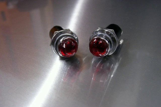 RED LIGHT HOT Rod Rat Dash Board Indicator Warning Gauge Panel Lights 2 ...