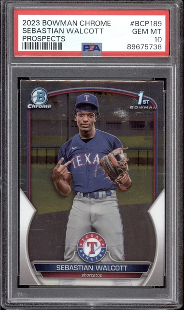 SEBASTIAN WALCOTT PSA 10 2023 Bowman Baseball Cromato #Bcp189 1A ...