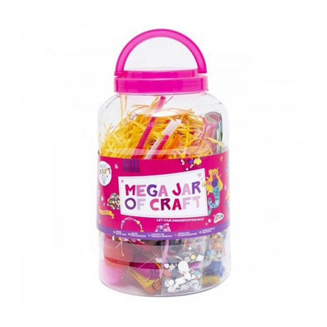 GÉANT MEGA CRAFT Matériaux Art Activités Jar Set Pompon Perles Papier ...
