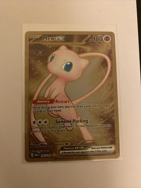 CARTE POKÉMON SECRÈTE - MEW Ex GOLD 205/165 - 151 - Neuve Métal Sortie ...