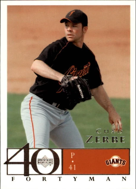 2003 (GIANTS) UPPER Deck 40-Man #582 Chad Zerbe EUR 1,87 - PicClick FR