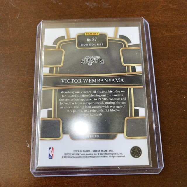 2023-24 SELECT VICTOR WEMBANYAMA Rookie Card RC Concourse Wemby Spurs ...