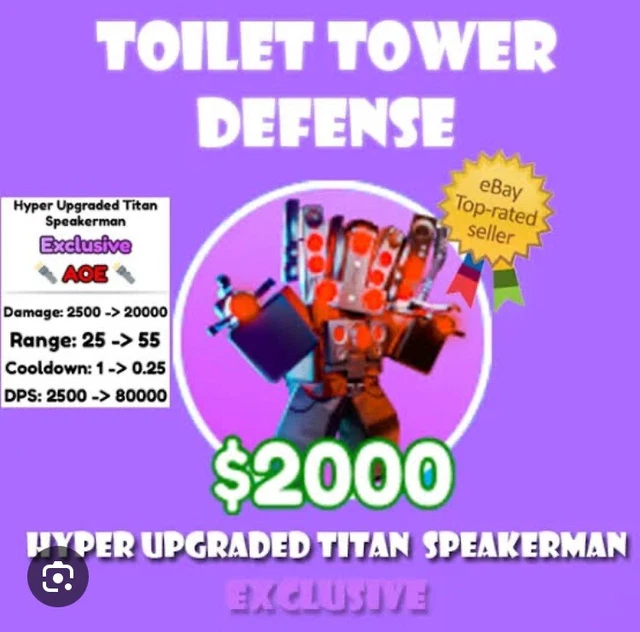 HYPER UPGRADED TITAN Speakerman | Signed|Toilet Tower Defense TTD ...