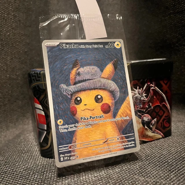 POKÉMON MUSEO VAN Gogh Pikachu con cappello in feltro grigio ...