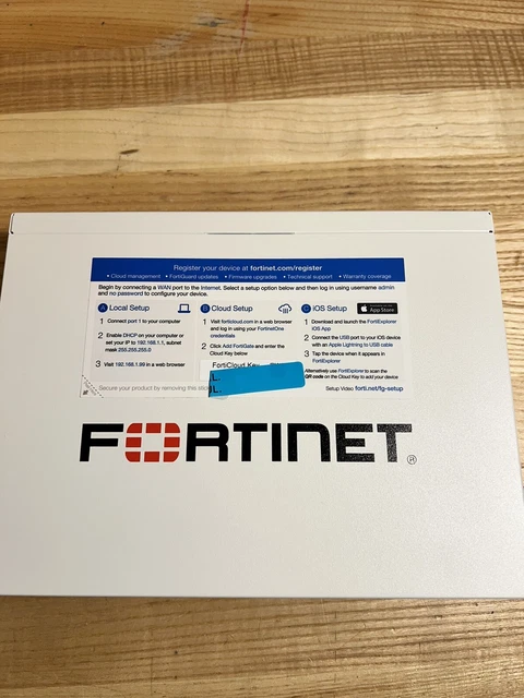 FORTINET FORTIGATE 60F Next GEN Firewall Security Unregistered (FG-60F ...