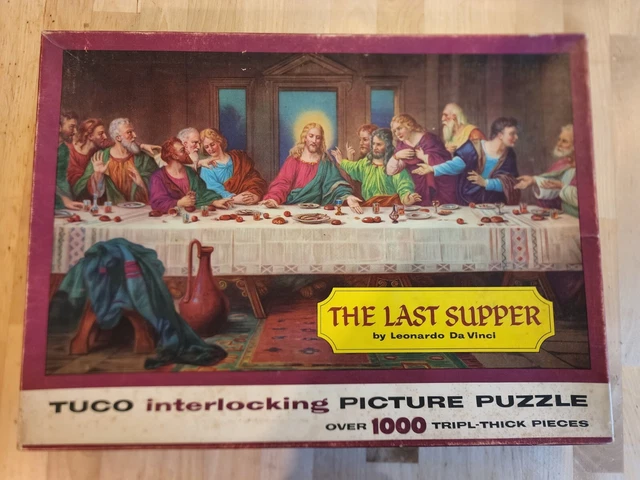 VINTAGE TUCO INTERLOCKING Jigsaw Puzzle Miniatures The Last Supper vintage-tuco-interlocking-jigsaw-puzzle-miniatures-the-last-supper