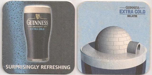 GUINNESS - BEER mat "Guinness Extra Cold - Igloo" EUR 1,72 - PicClick IT