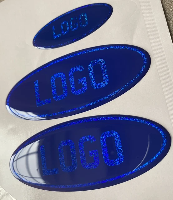 FORD FOCUS RS ST MK2 Gel Badge Overlay black and blue chrome £20.00 ...