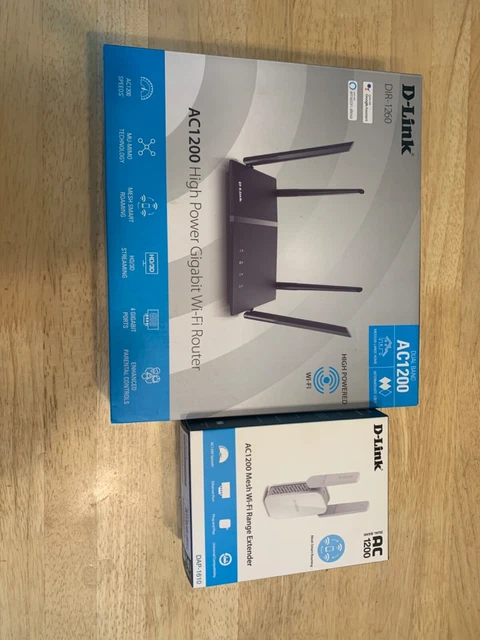 D-LINK WIFI ROUTER AC1200 High Power Gigabit Ethernet Dual Band Mesh ...