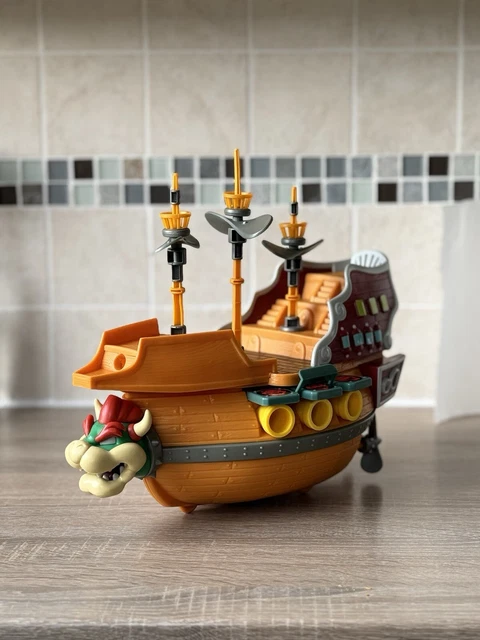 SUPER MARIO DELUXE Bowser's Airship Playset Kids Toy Children's Ship ...
