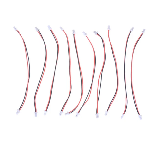 10 X MINI Micro SH 1.0mm 2-Pin JST Double Connector Plug Wires Cables 100MM H W EUR 3,56 ...
