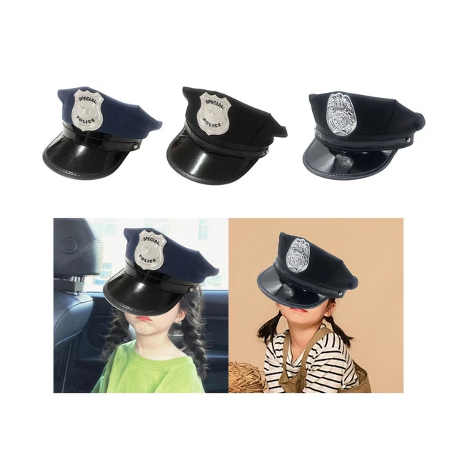CHILDREN POLICE HAT Role Play Cosplay Headgear Officer Hat Cop Hat for ...