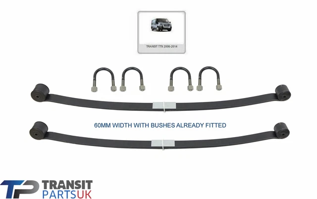 FORD TRANSIT 2.2 Rear Leaf Spring Mk7 Fwd Single Pair 60Mm + U Bolts ...