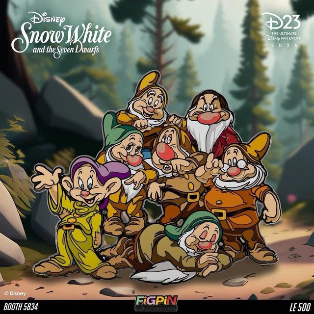 FIGPIN DISNEY SNOW White SEVEN DWARFS XL 2024 Disney D23 Expo LE 500 £ ...