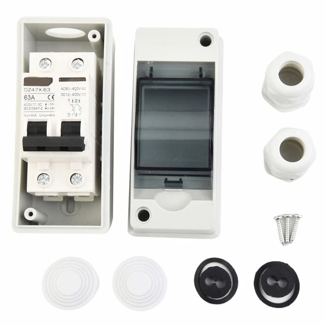 SOLAR PV CELL Combiner Box Miniature Circuit Breaker Switch IP65 AC ...