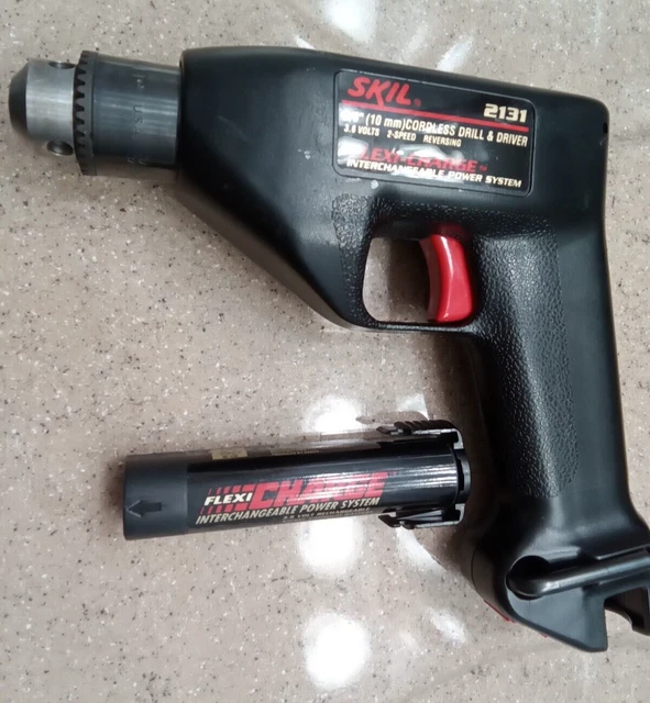 SKIL CORDLESS DRILL 2131 Reversible Includes Battery, One Drill Bit And ...