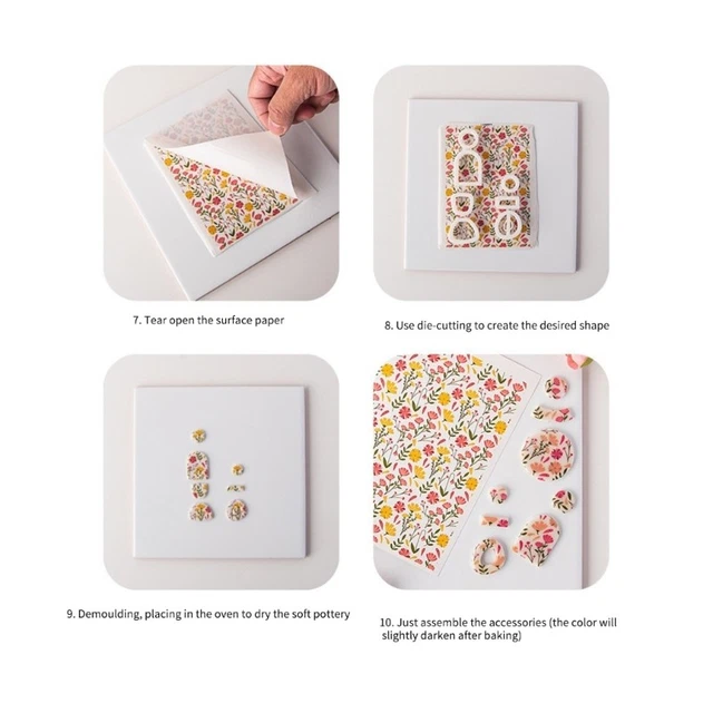 CLAY EARRINGS TRANSFER Paper Water Soluble Easters Colored Eggs ...