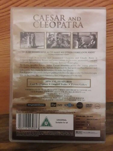CAESAR AND CLEOPATRA Claude Rains 1945 DVD Top-quality Free UK shipping ...