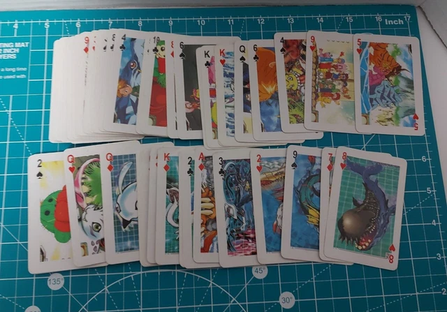 VINTAGE DIGIMON 54 Playing Card Deck W/Jokers and Case RARE Poker LIKE ...