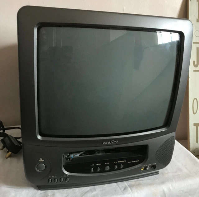PROLINE CRT 14& TV DVD VHS video recorder combi with remote £27.76 ...