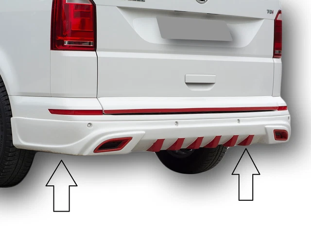 VW T5 FACELIFT TV bus diffuser silver painted trunk rear bumper £615.30 ...