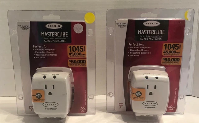 BELKIN SURGEMASTER HOME Series F9H120-CW Mastercube Surge Protection ...