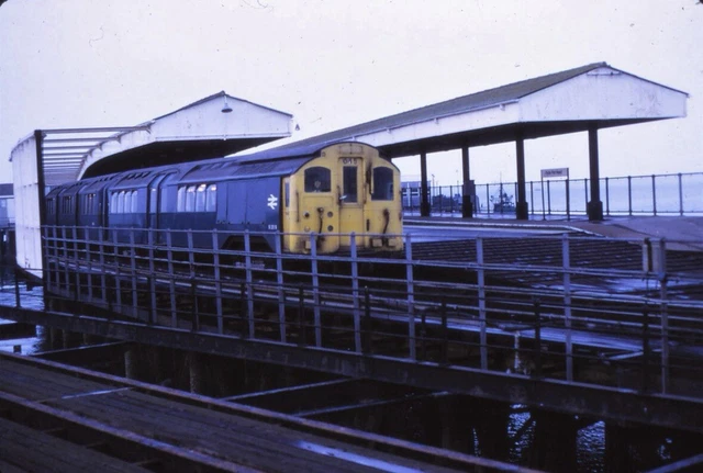BRITISH RAIL EX LT Class 485 EMU 045 Ryde Pier Head Wight 1972 Slide W ...